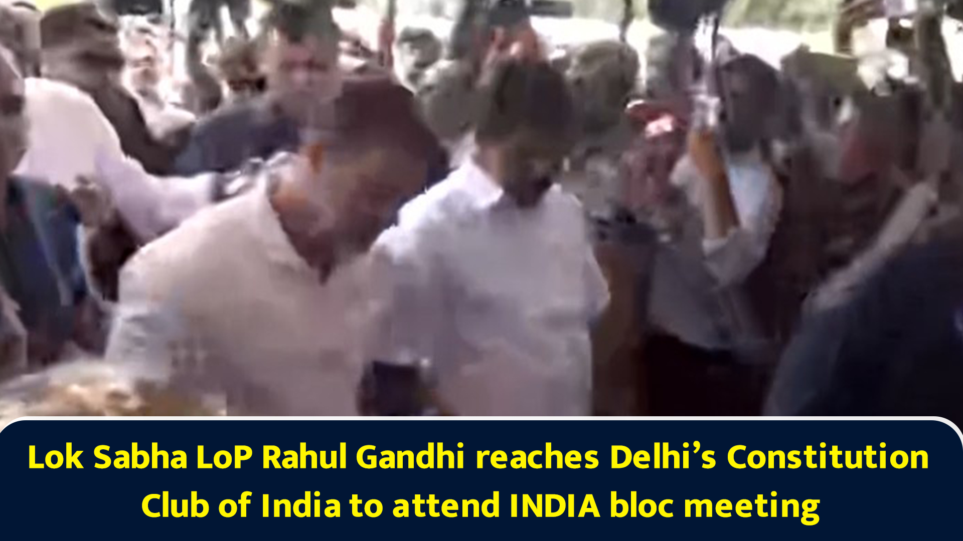 Lok Sabha LoP Rahul Gandhi reaches Delhi’s Constitution Club of India ...