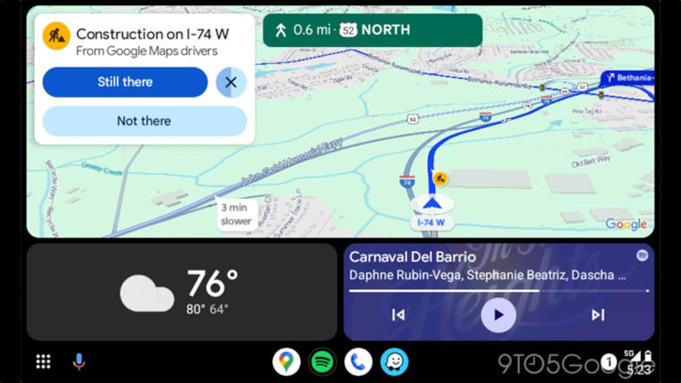 Google Maps cambia en Android Auto: modifica la interfaz de aviso de ...