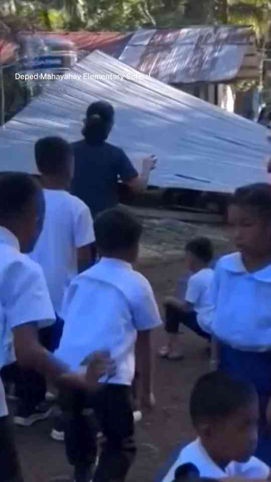 Roof collapses on Philippine school amid powerful earthquake