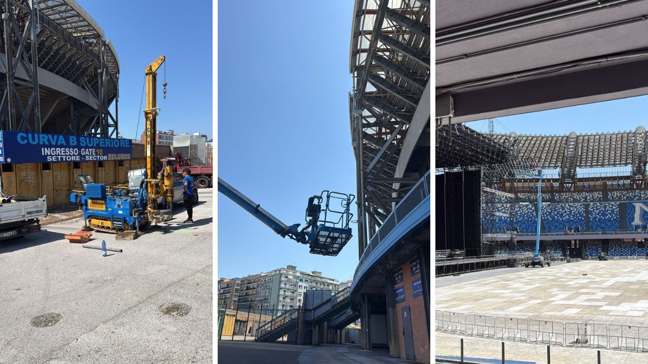 Restyling stadio Maradona, lavori in corso al terzo anello: gru e ...