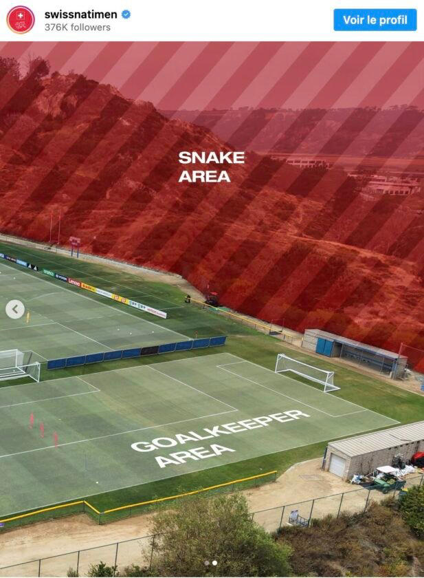 Switzerland training center surrounded by snakes at the World Cup