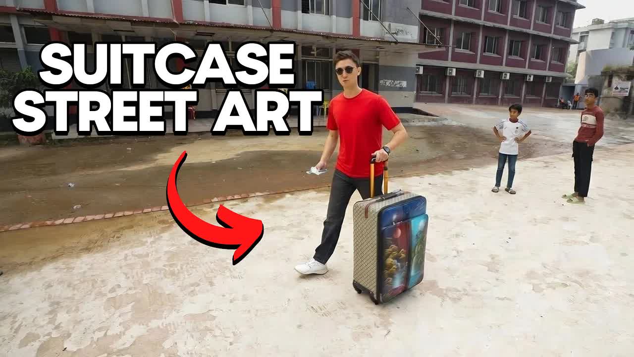A street artist customized my Gucci suitcase