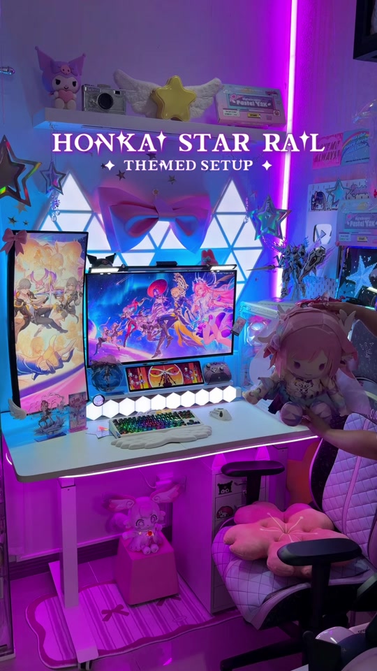 My Honkai Star Rail battlestation for my 80th monthly setup