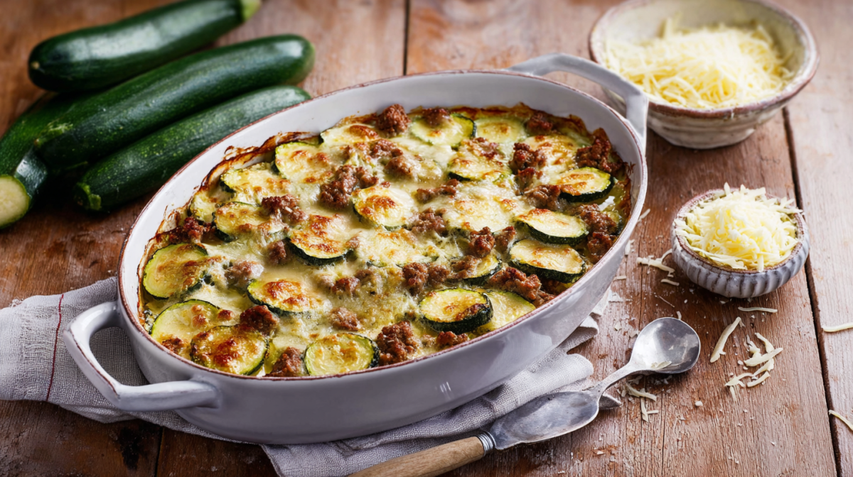 Gratin mit Zucchini und Hackfleisch: Das schmeckt immer
