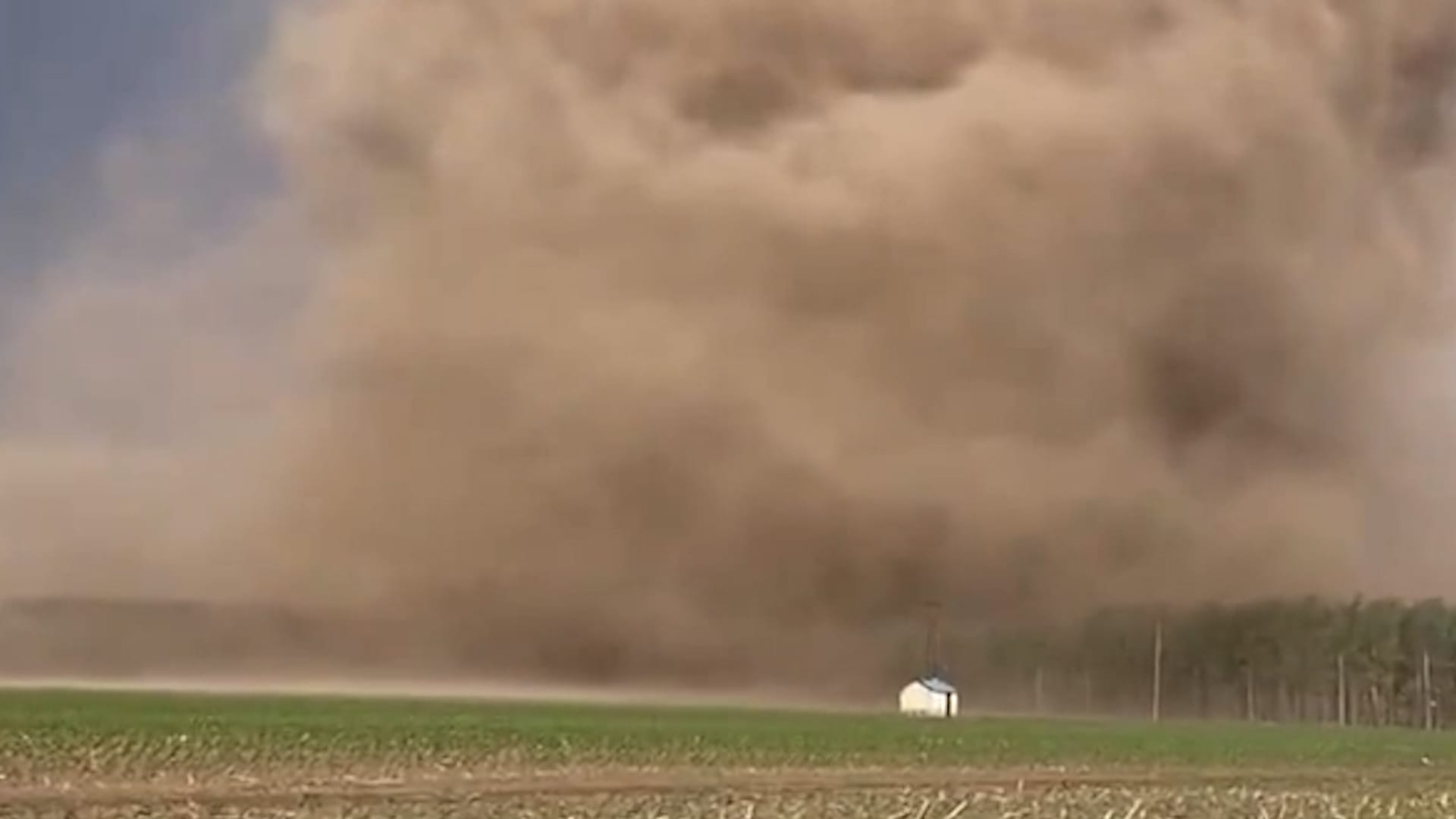 Tornado sweeps across farmland in northeast China
