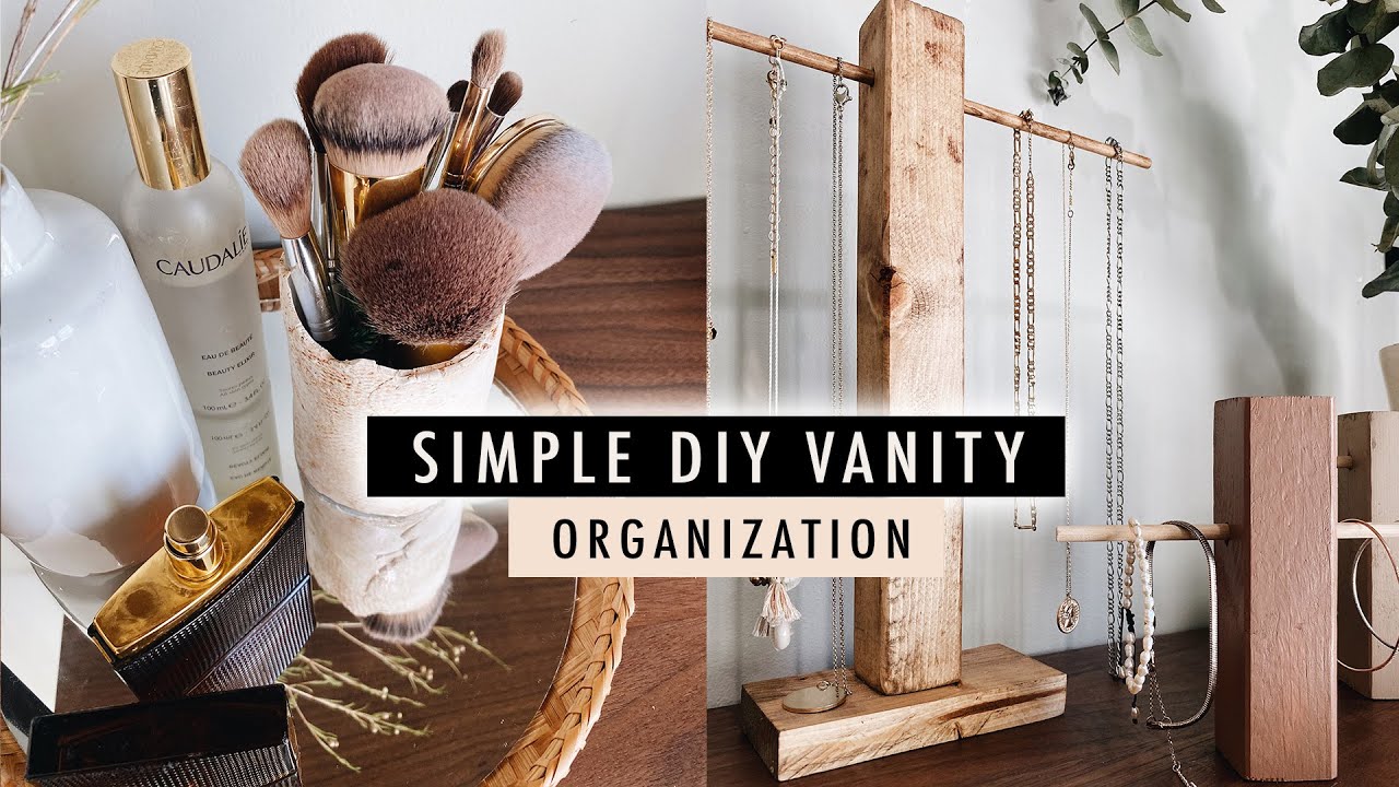 Simple DIY jewelry and makeup organization ideas