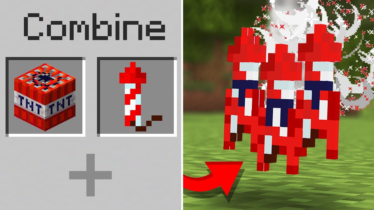 Combining any two items to create powerful new Minecraft tools