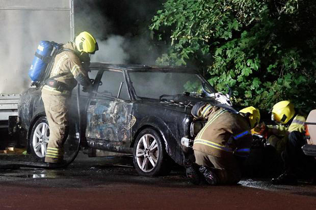 Car fire being treated as suspected arson