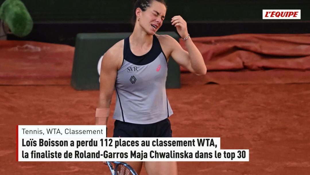 Loïs Boisson a perdu 112 places au classement WTA, la finaliste de ...