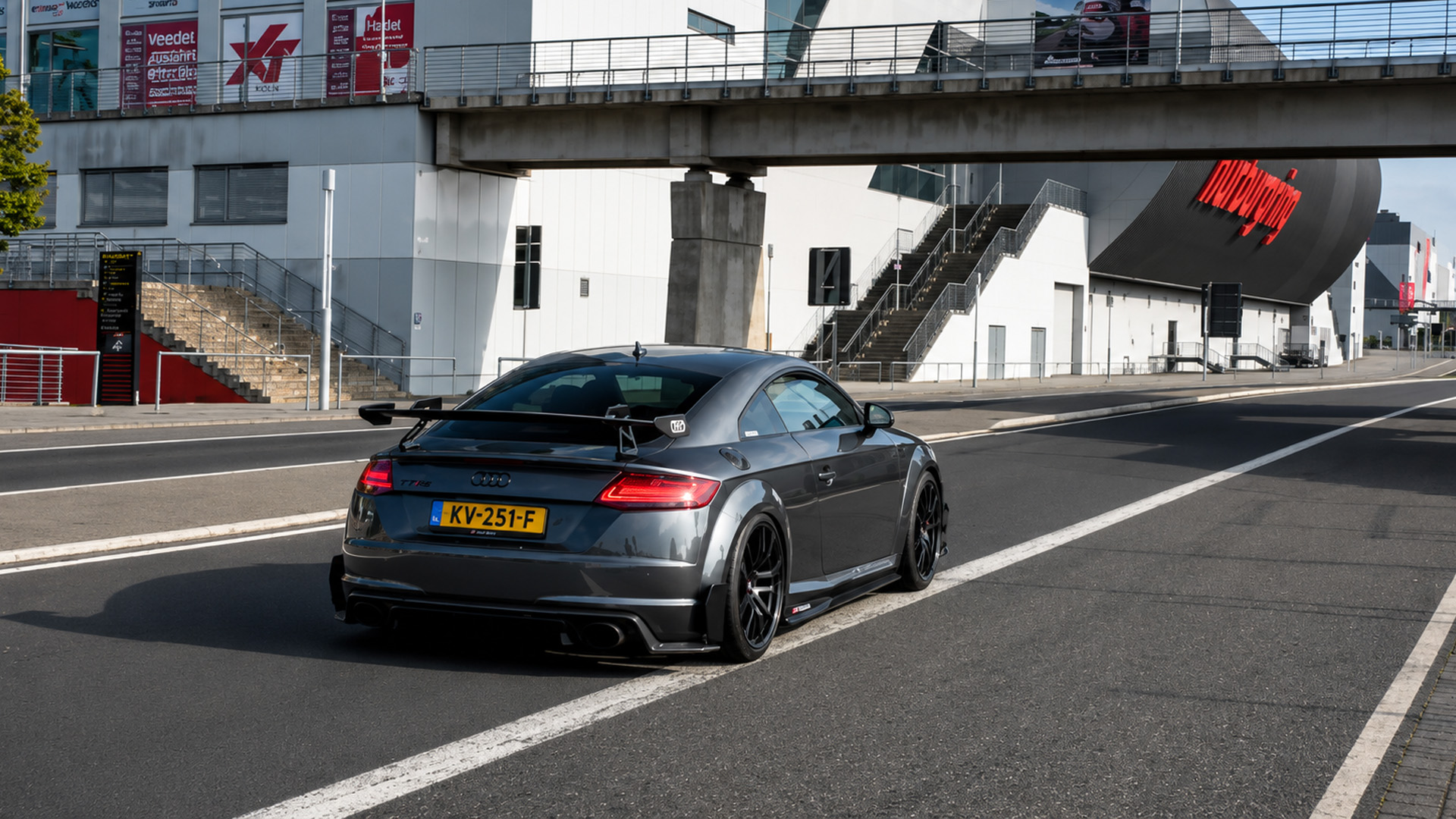 Audi TT RS unleashes power on public road