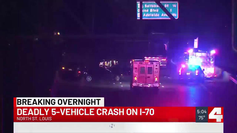 1 dead after multi-vehicle crash on I-70 in north St. Louis