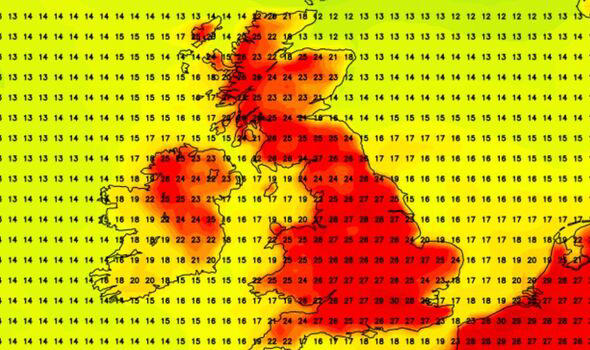 UK hot weather maps show 9-day heatwave as 30C to roast nation ...