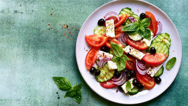 The reason traditional Greek salad is served without lettuce