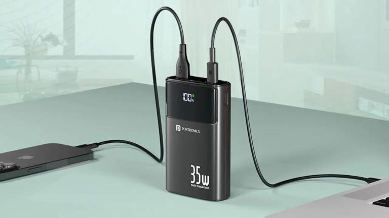Portronics Titan 35 power bank launched with 20,000mAh battery capacity