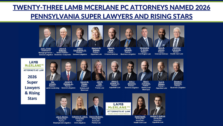 Twenty-three Lamb McErlane PC attorneys named 2026 Pennsylvania Super ...
