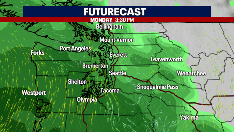 Seattle weather: Cool and wet start to the work week