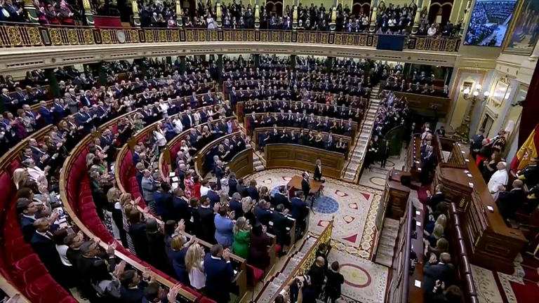 La gran ovación con la que ha recibido el Congreso de los Diputados al ...
