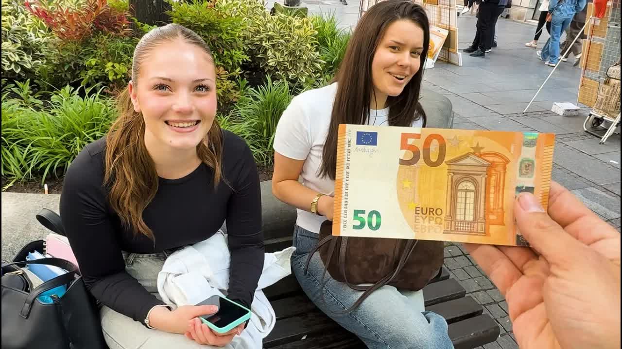 Offering strangers €50 to spray paint their stuff