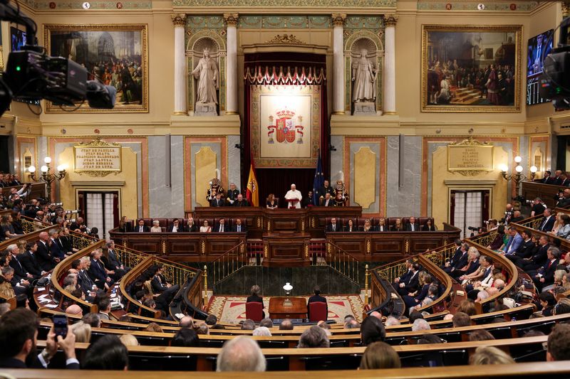 Pope Leo warns Spain's parliament the world is in 'profound' crisis