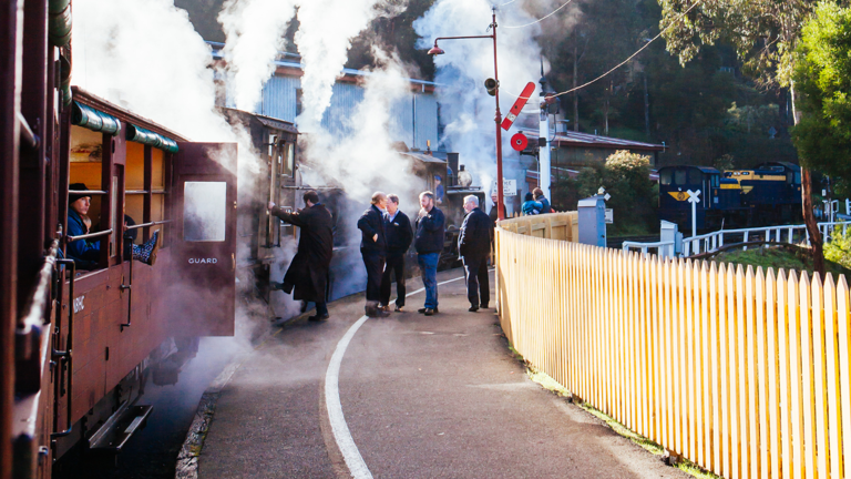 This iconic heritage train lets you ride with your legs hanging out ...