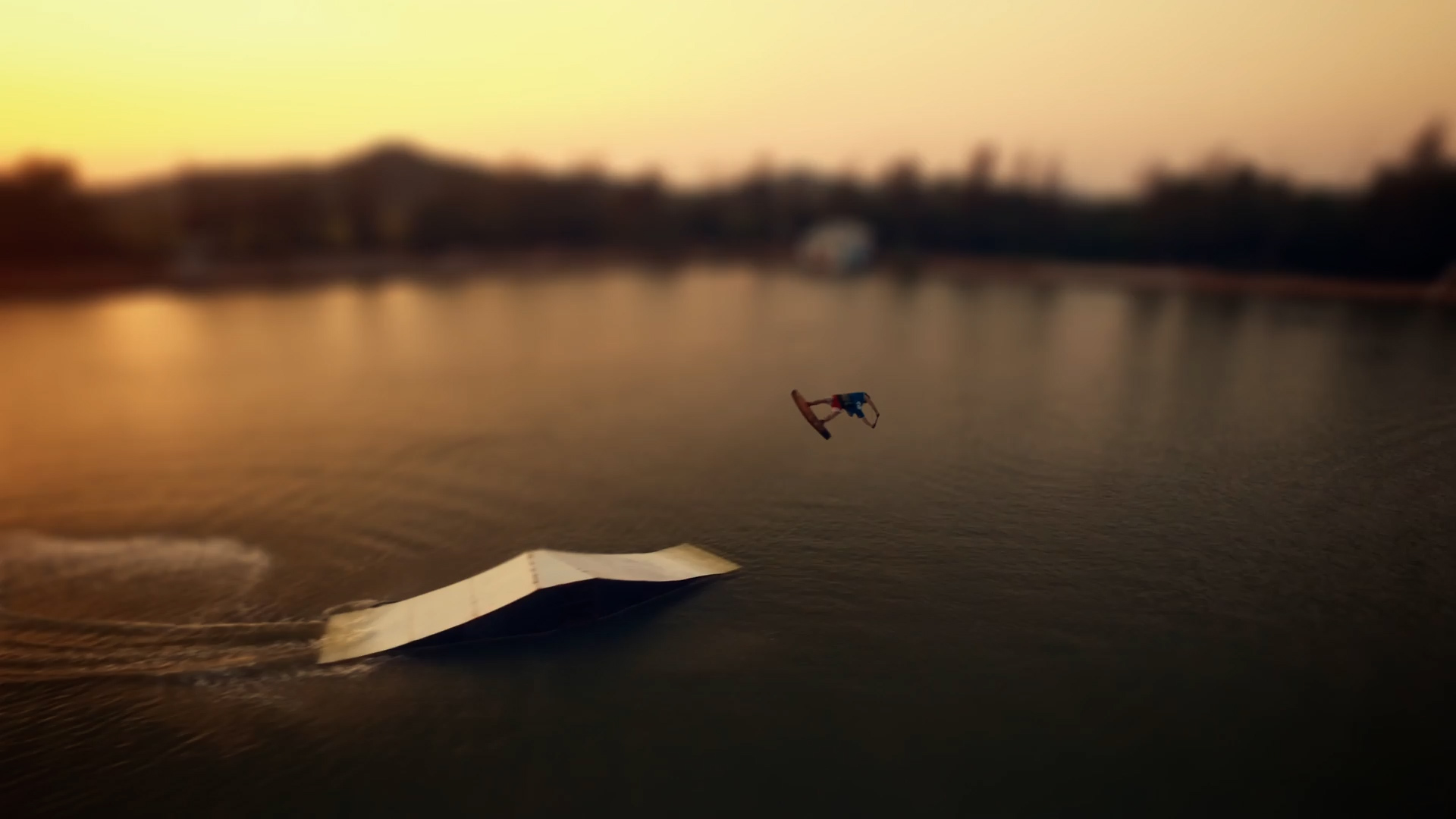 Wakeboarding by drone
