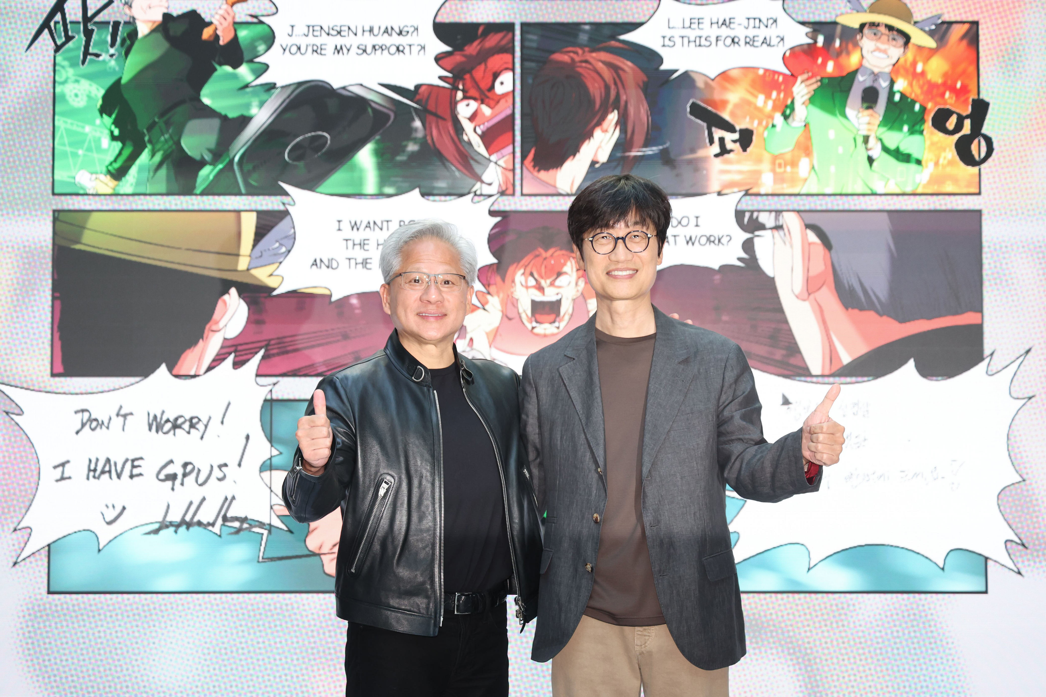 NVIDIA CEO Huang visits Naver, calls GPUs 'happiness'