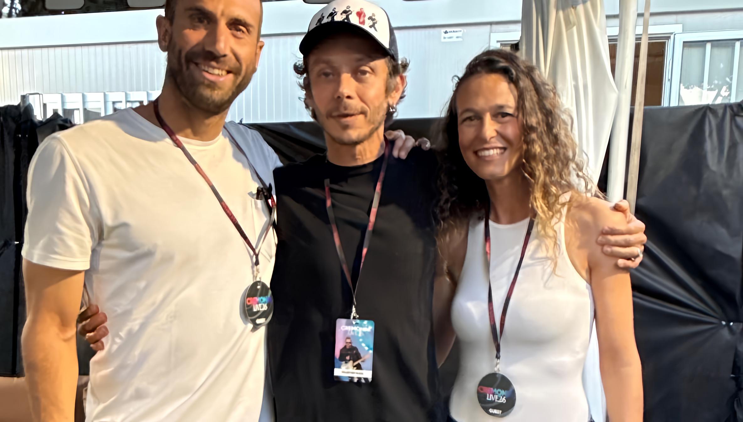 De Silvestri al concerto di Cesare a Roma. Lollo con Rossi da Cremonini