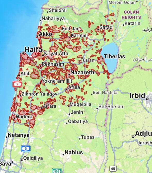 Horror maps shows areas of Israel targeted by Iran as Trump ceasefire ...
