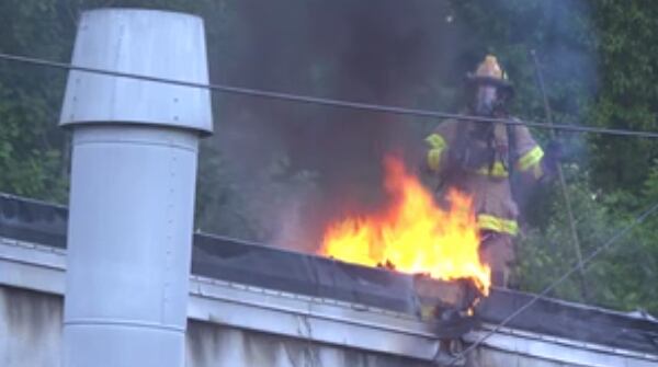 Structure fire prompts road closures in Barkhamsted