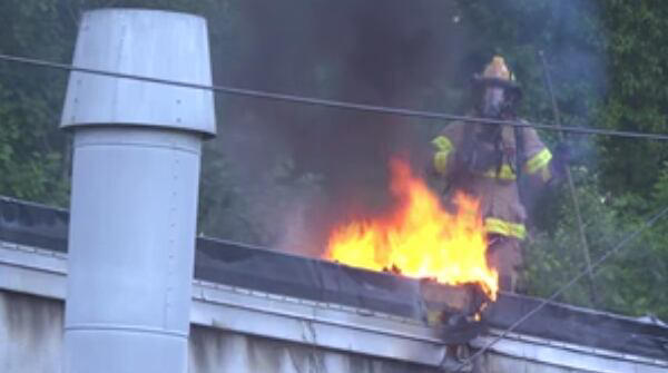 Building fire prompts road closures in Barkhamsted