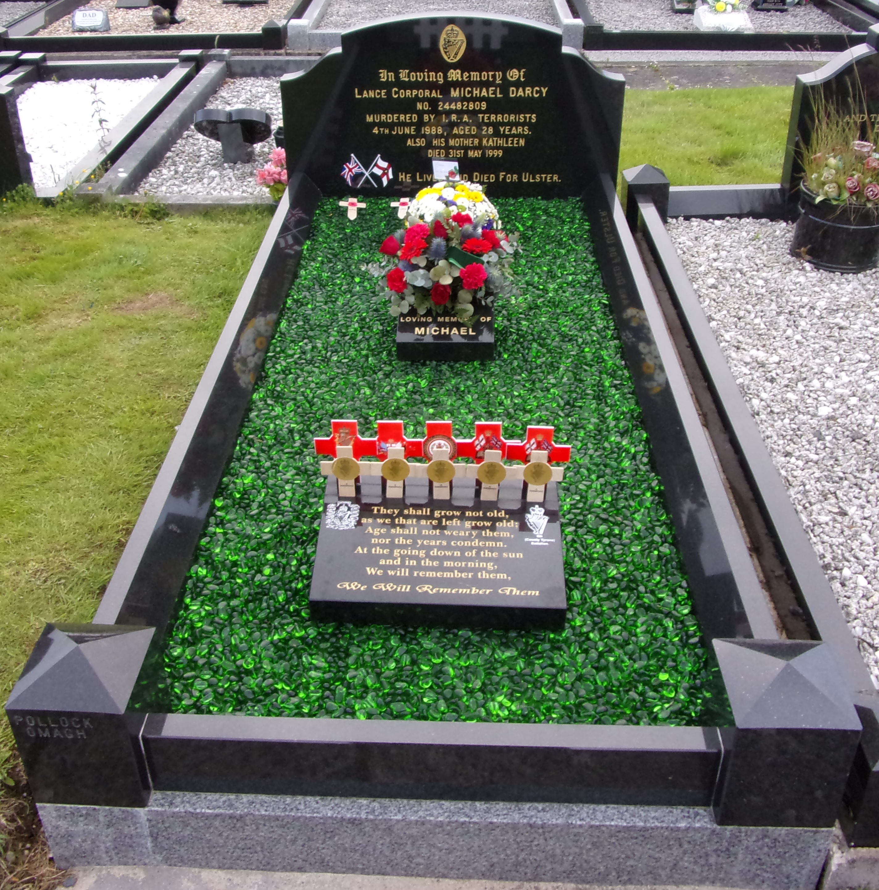 Grave restored of Lance Corporal Michael Darcy murdered by republican ...