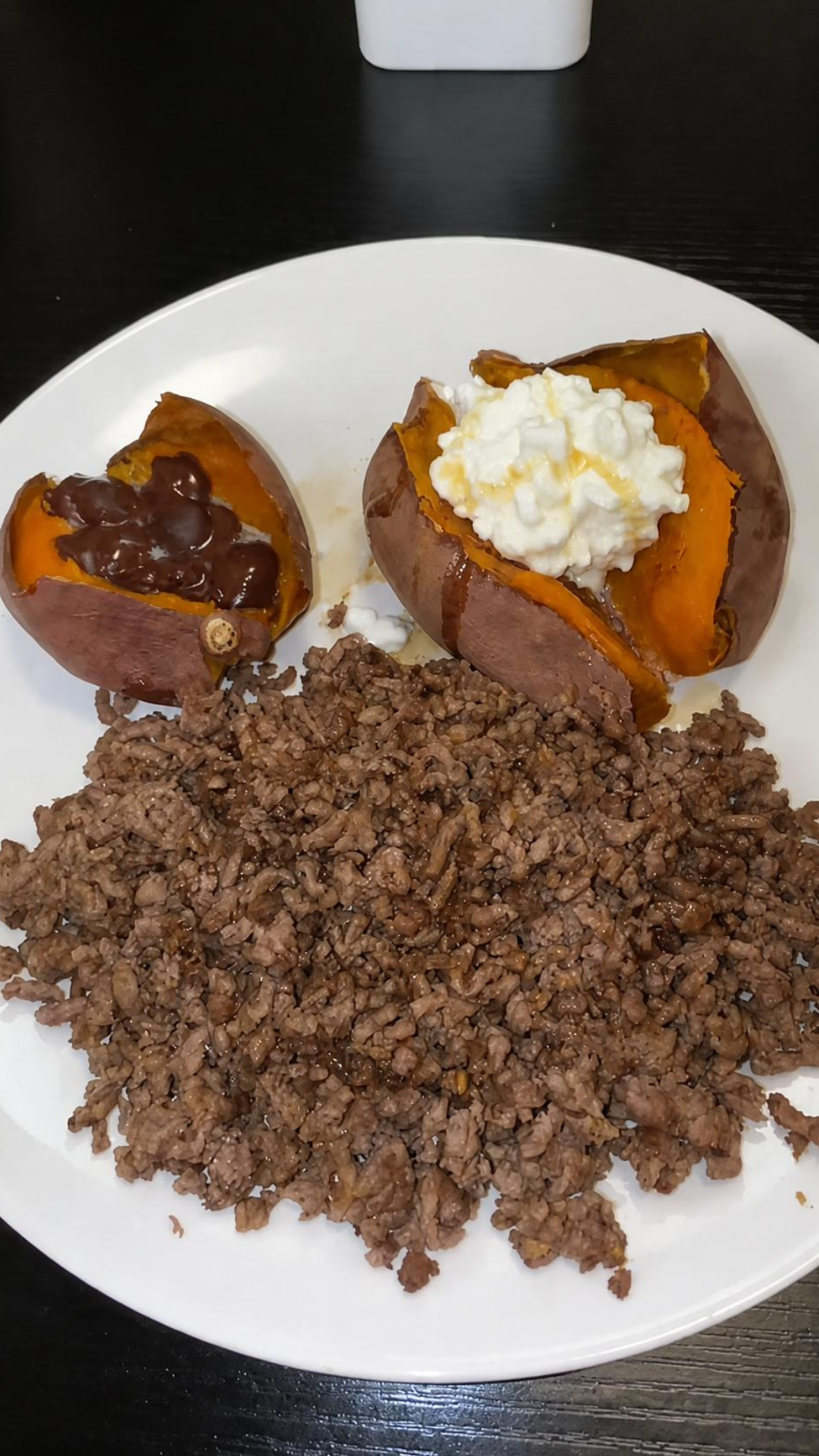 Sweet potato with ground beef