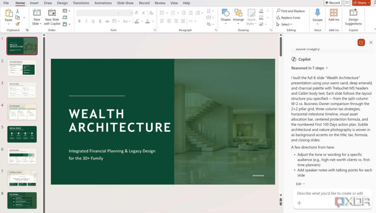 I created a complex presentation using Claude Design, Copilot in ...