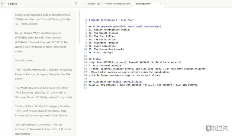 I created a complex presentation using Claude Design, Copilot in ...
