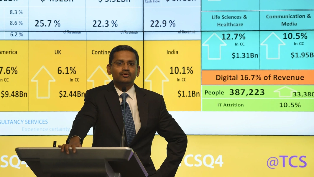 TCS shares drop 2%, extending four-day slide to 12%