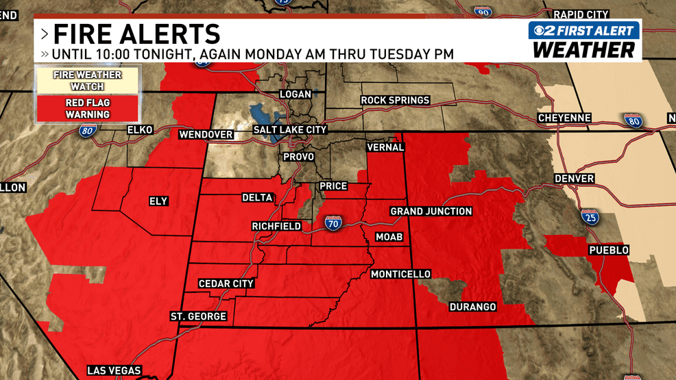 Strong winds, high fire danger return to Utah this week