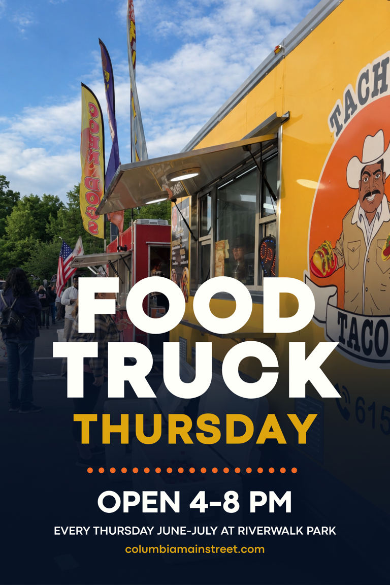 Columbia Main Street launching Food Truck Thursdays at Riverwalk Park