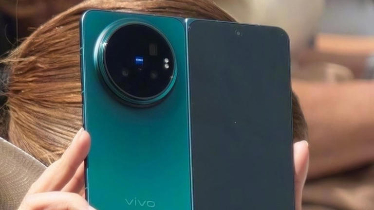 Vivo X Fold 6 surfaces in real images — and that cyan color is ...