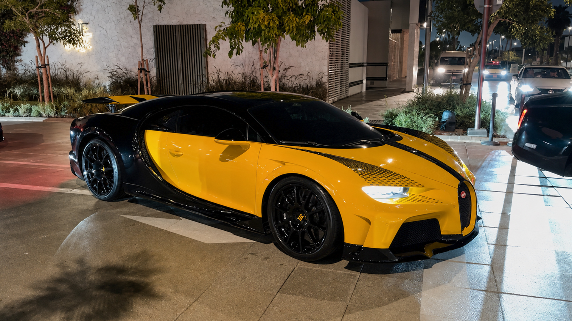 $4 million Bugatti Chiron Sport exiting a Dubai venue