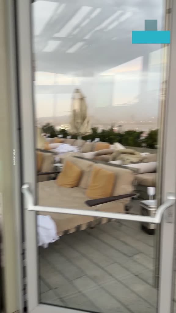 Unexpected weather hits rooftop pool party in New York