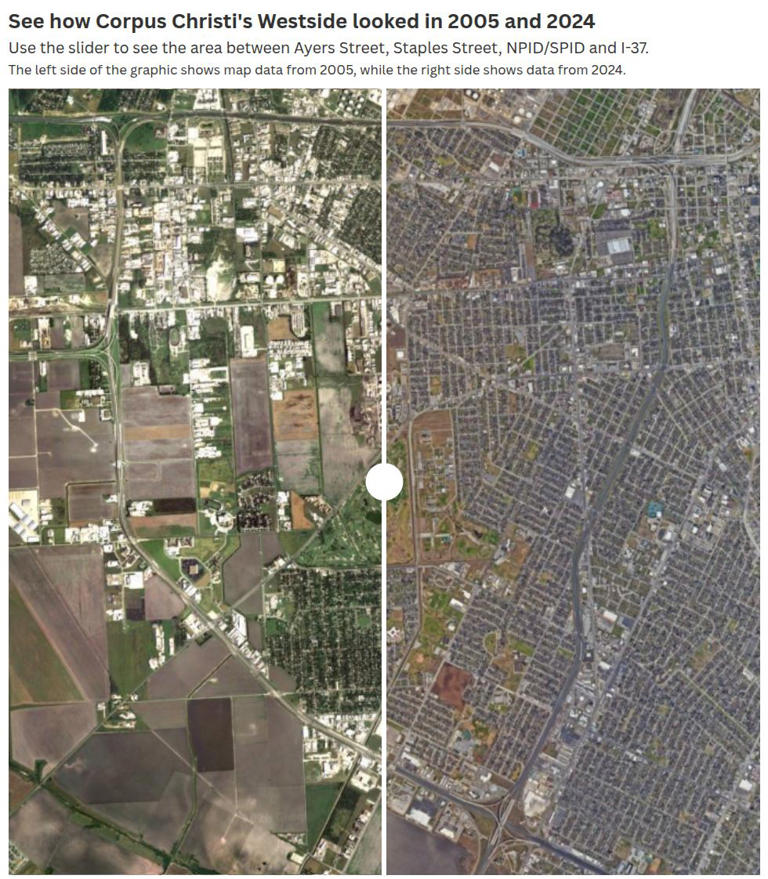 Maps show growth of Southside Corpus Christi, other areas since 2000