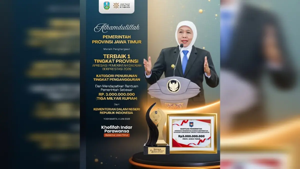 Pemda Jatim raih penghargaan terbaik atasi pengangguran, Gubernur ...