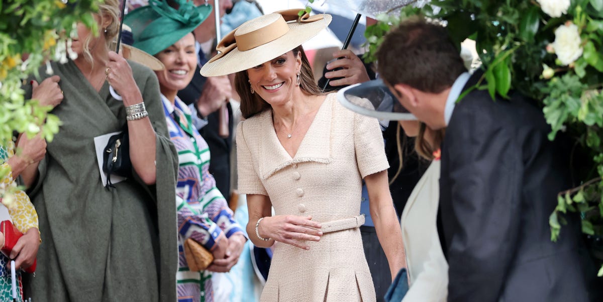 The Princess of Wales wears blush-pink pleated dress for first royal ...