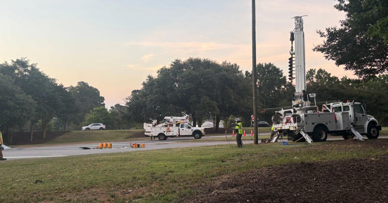 S Saunders Street reopens in Raleigh after car crashes into utility pole