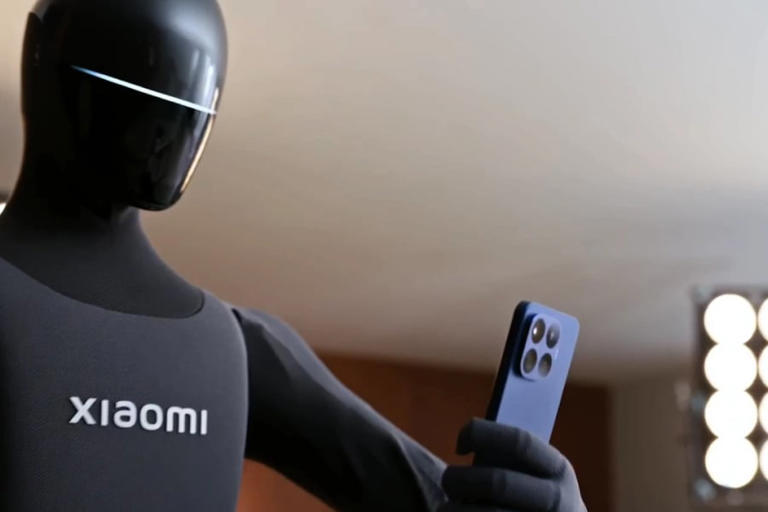 Xiaomi shows its humanoid robot clicking photos from the Xiaomi 17T Pro