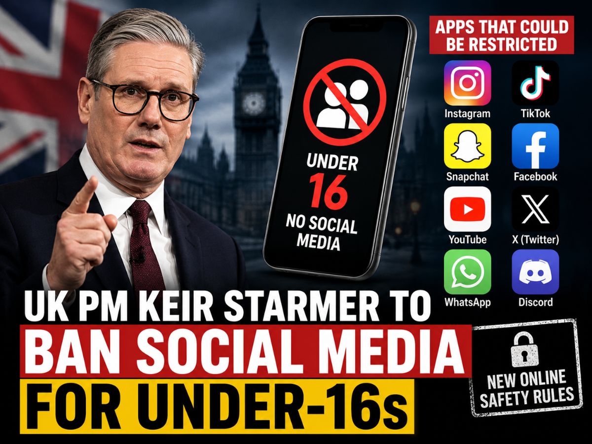 UK social media ban: UK PM Keir Starmer to ban social media for under ...