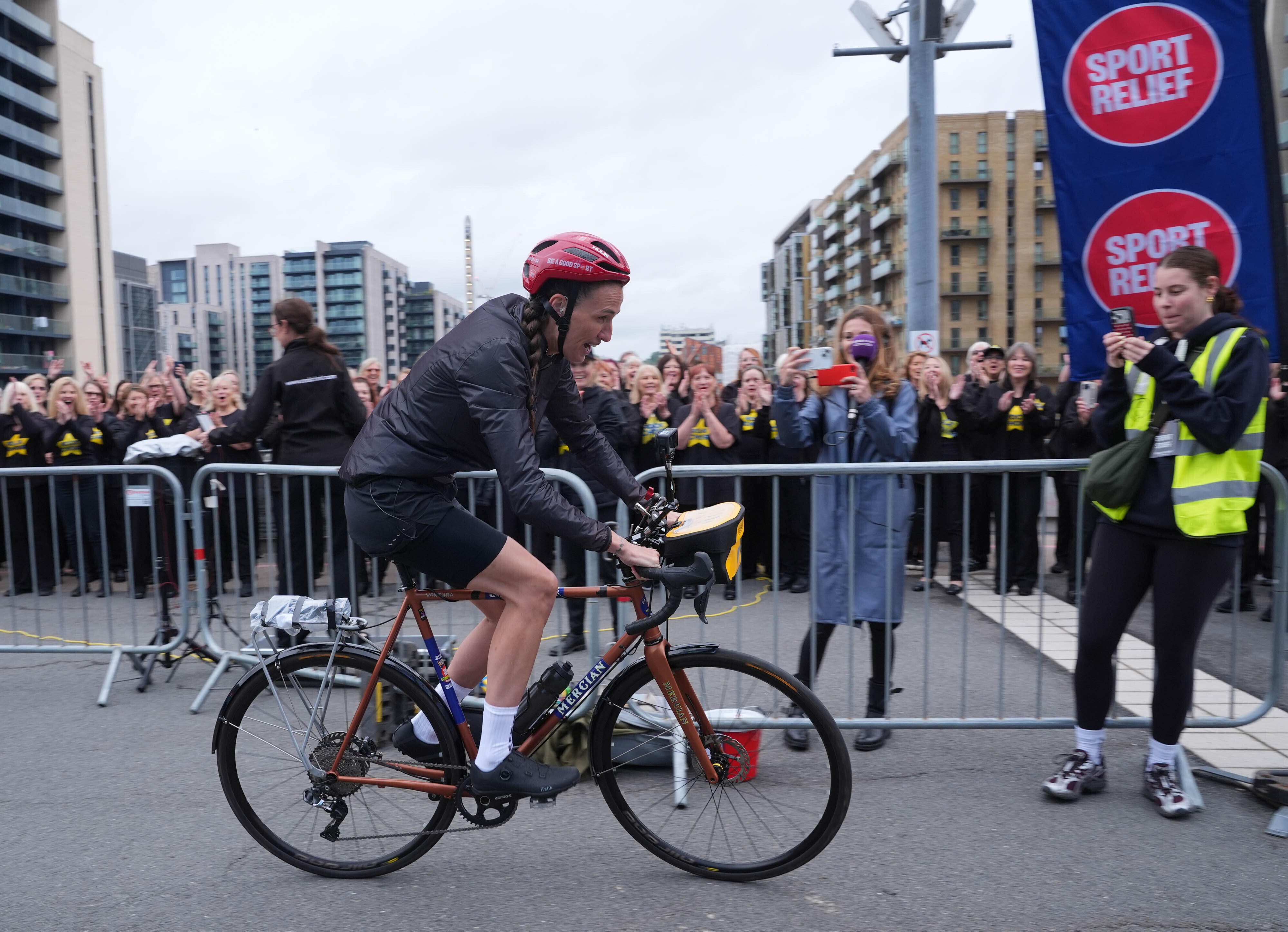 Jill Scott sets off for five-day 388-mile Sport Relief challenge