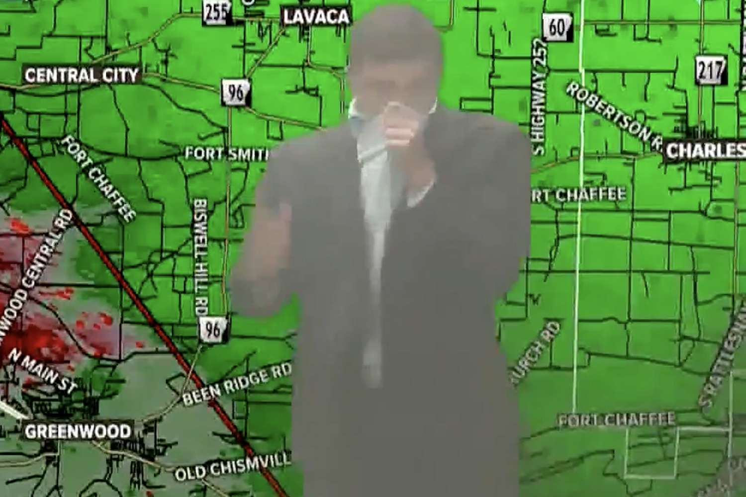 Meteorologist Continues Live Report as Studio Light Catches Fire on Set ...