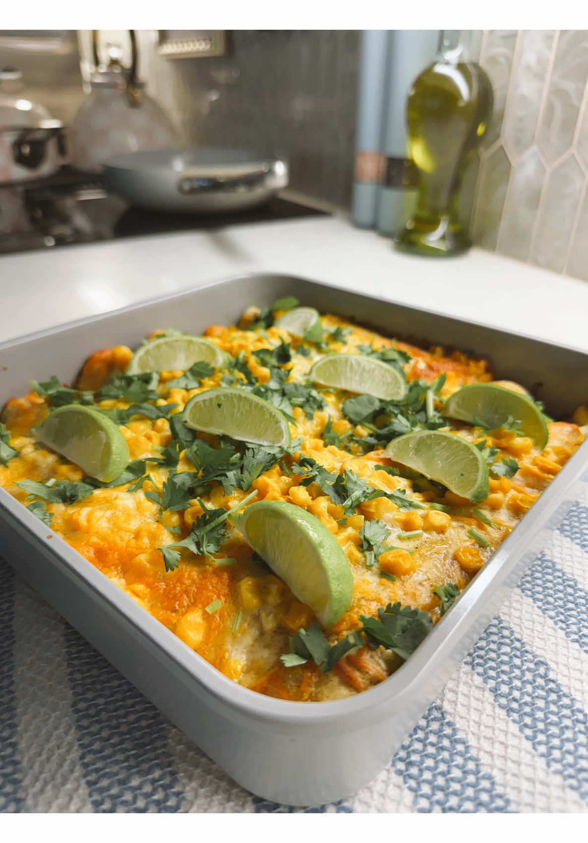 Cheesy corn and cilantro lime enchiladas, the perfect recipe for a ...