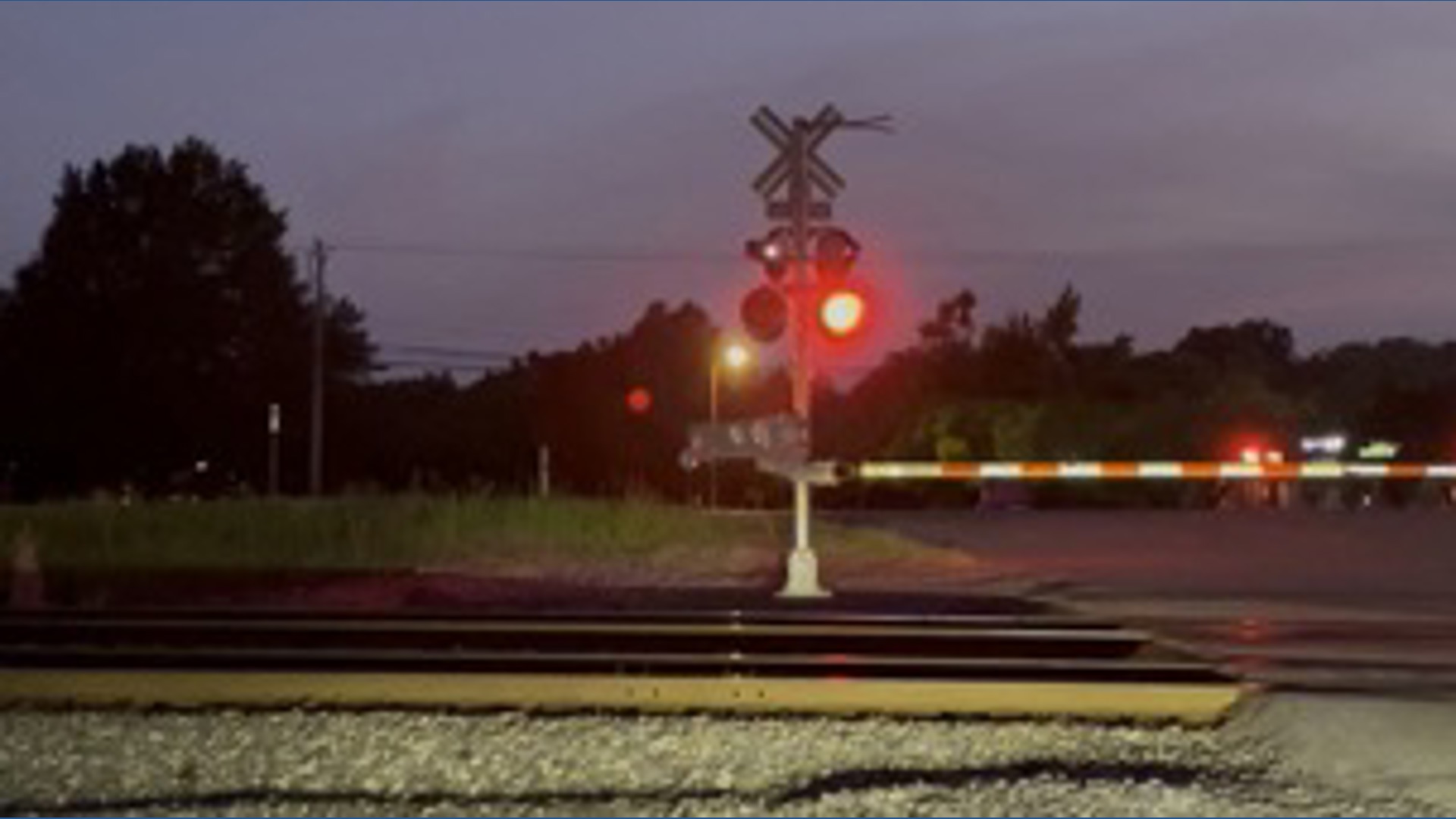 Amtrak train passes through Charlotte